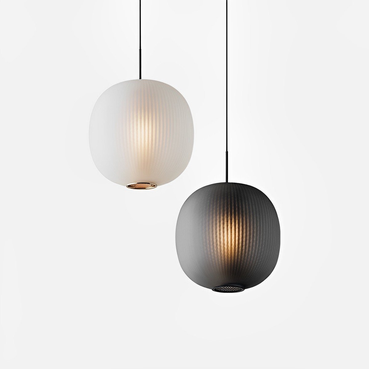 Modern Cream Style Glass Lantern LED Indoor Pendant Lights Hanging ...