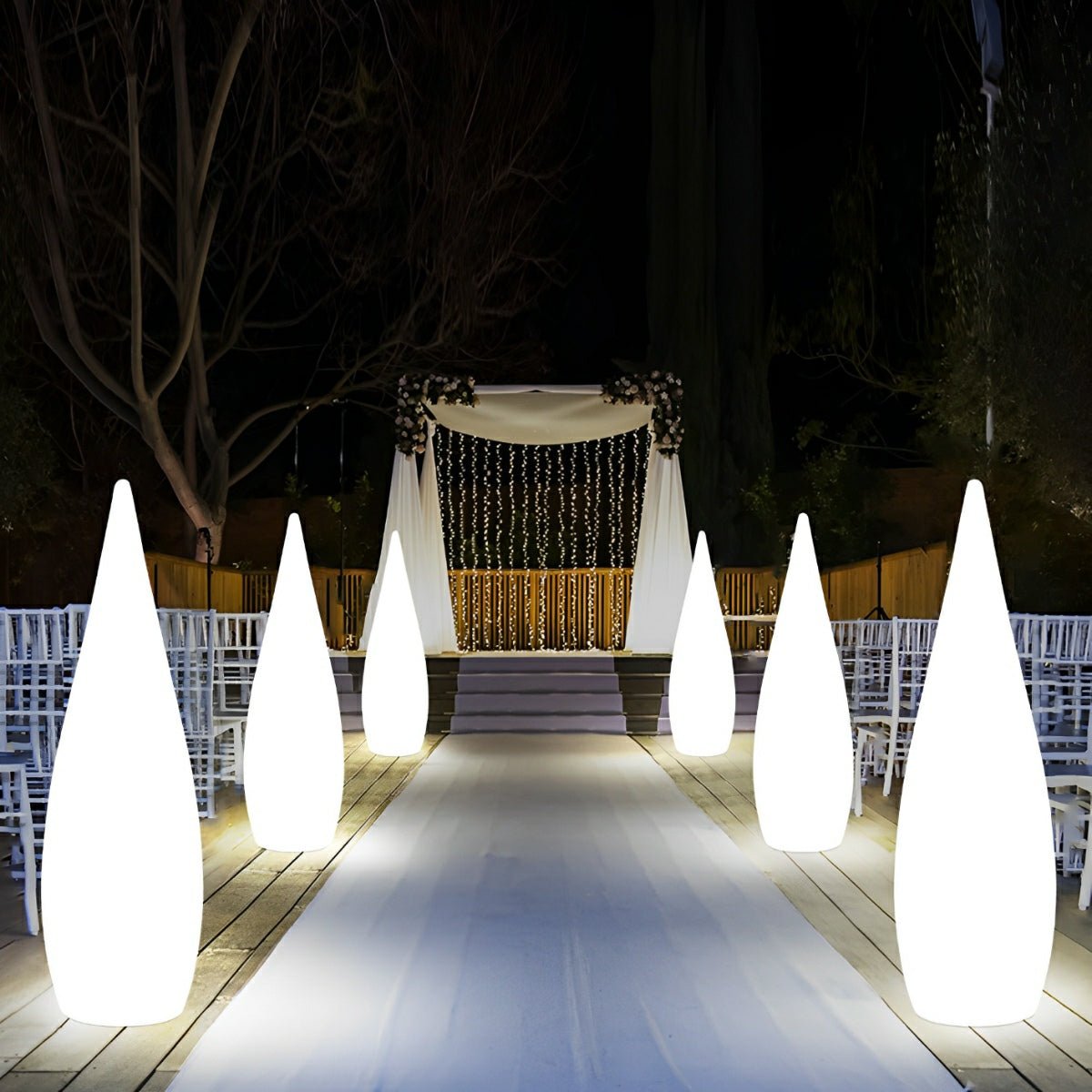 Water Drop LED Waterproof Rechargeable Solar Modern Floor Lamps ...