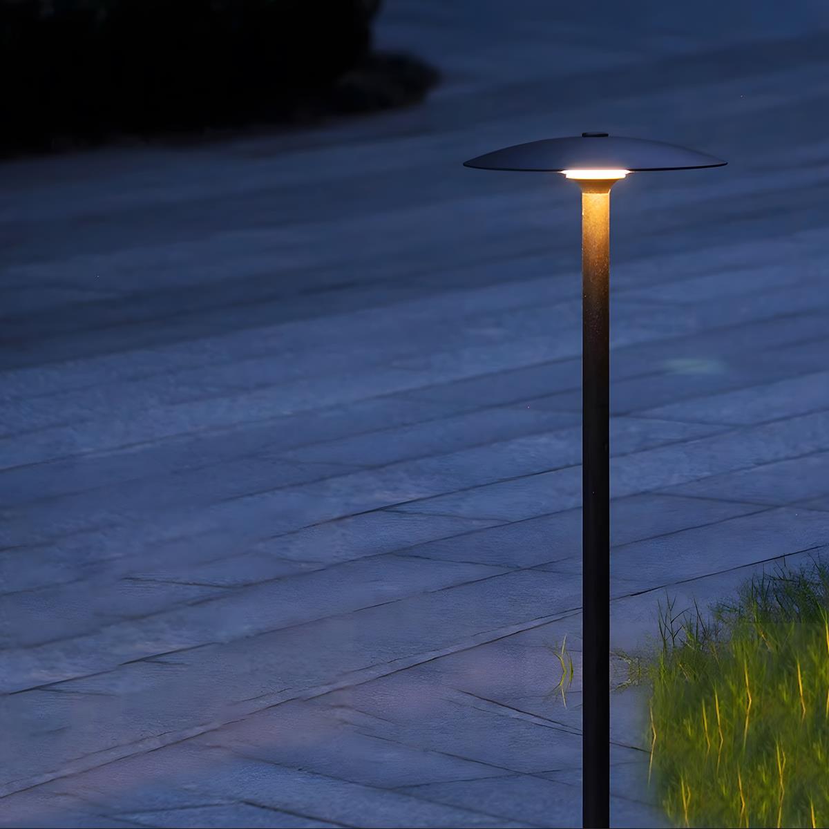 Waterproof Modern Dome Mushroom LED Outdoor Lawn Lamp Post Light Ground ...