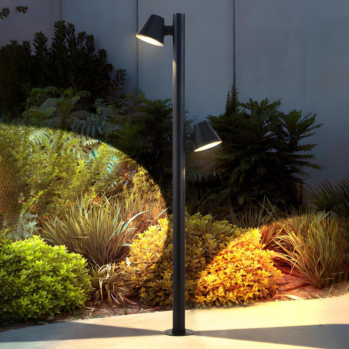 Waterproof Creative Modern Outdoor Street Pole Lights Flash Black 2 Way ...