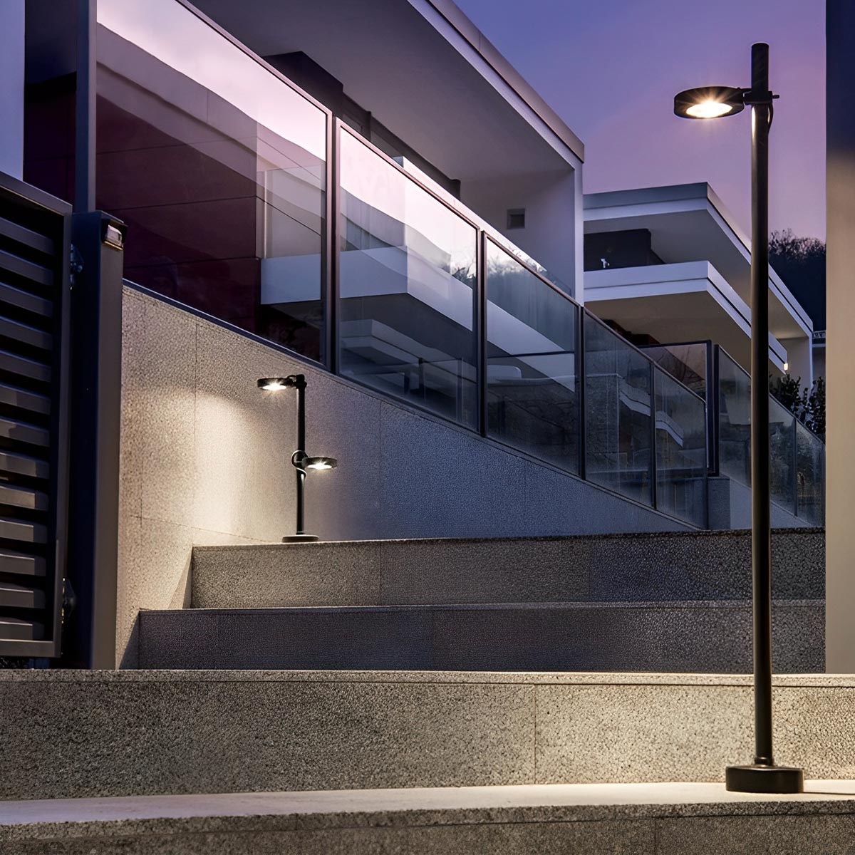 Waterproof Modern Outdoor Pathway Pole Lights LED Street Lamps ...