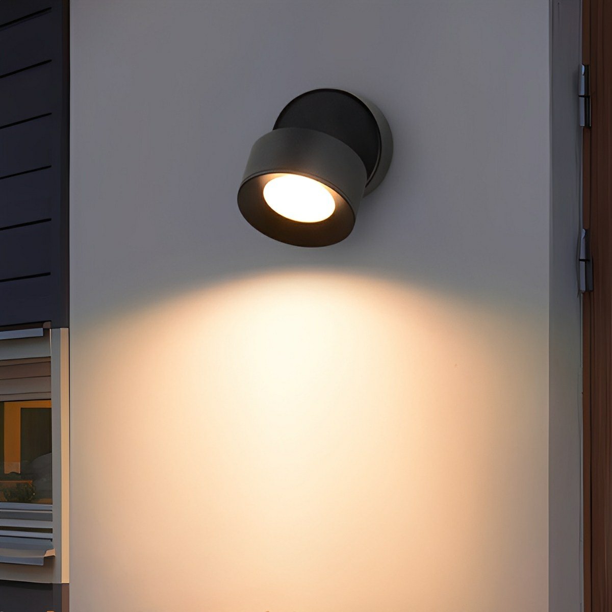 Waterproof Modern Round Adjustable Angle Outdoor LED Wall Lamp Wall ...