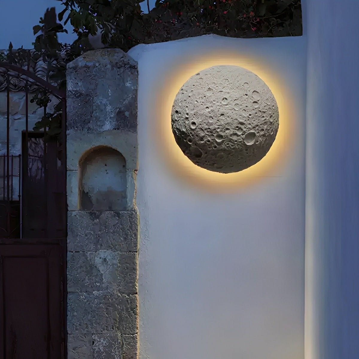 Waterproof Outdoor Moon LED Porch Exterior Wall Sconce Light Wall Lamp ...
