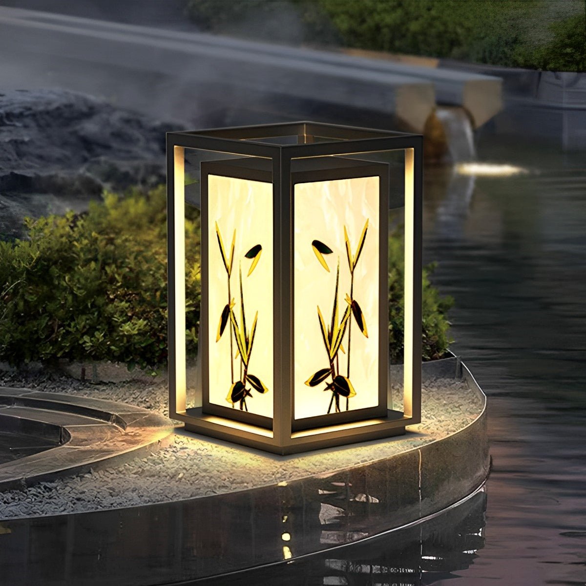 Waterproof Solar Enamel Ice Cracked Glass Outdoor Post Lights Pillar ...