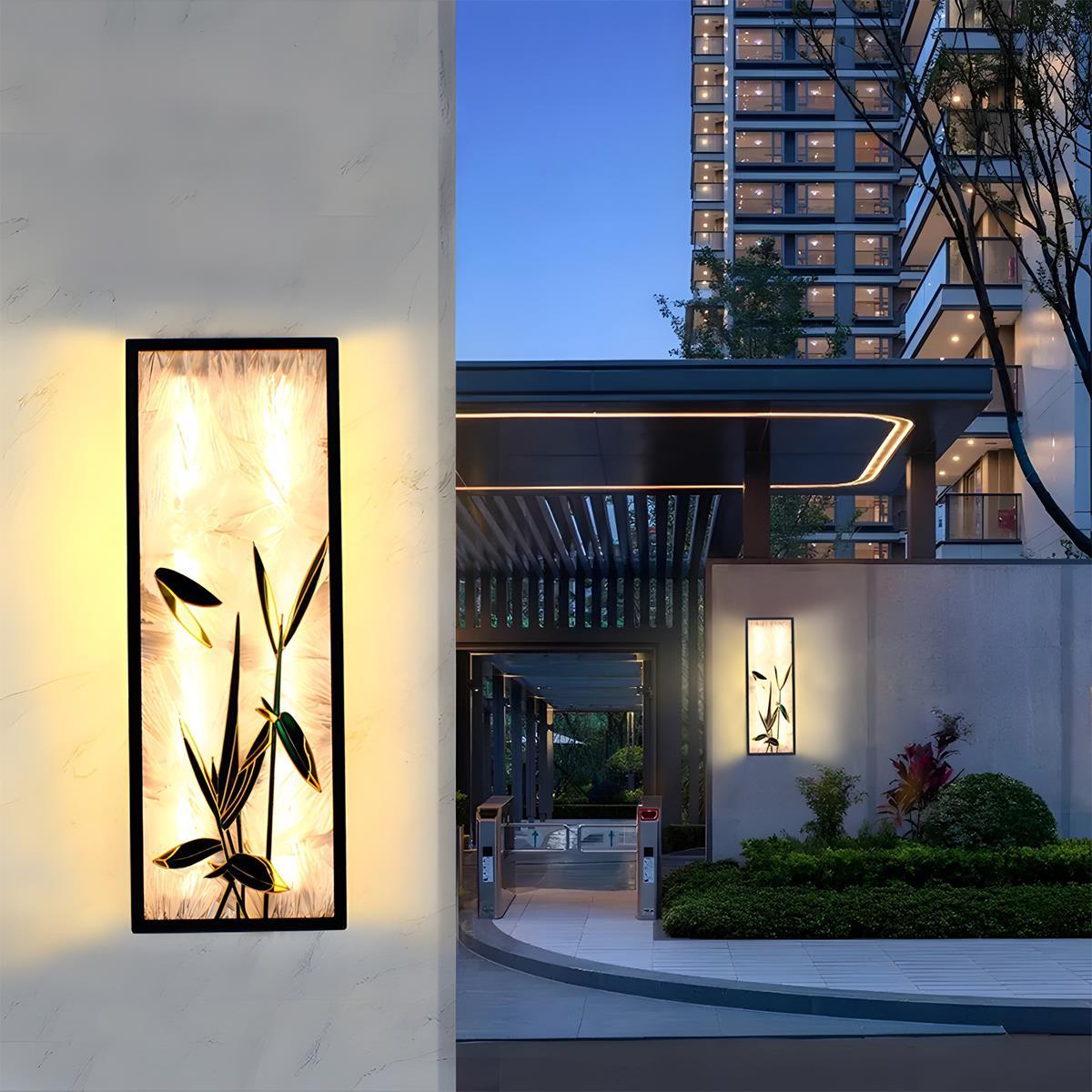 Waterproof Solar Enamel Ice Cracked Glass Outdoor Wall Sconce Lights ...