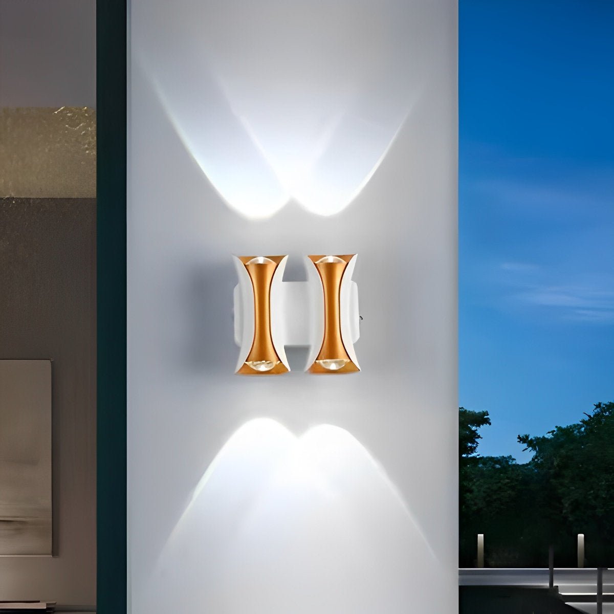 Waterproof Up and Down Two Way Lights LED Modern Outdoor Wall Sconce ...